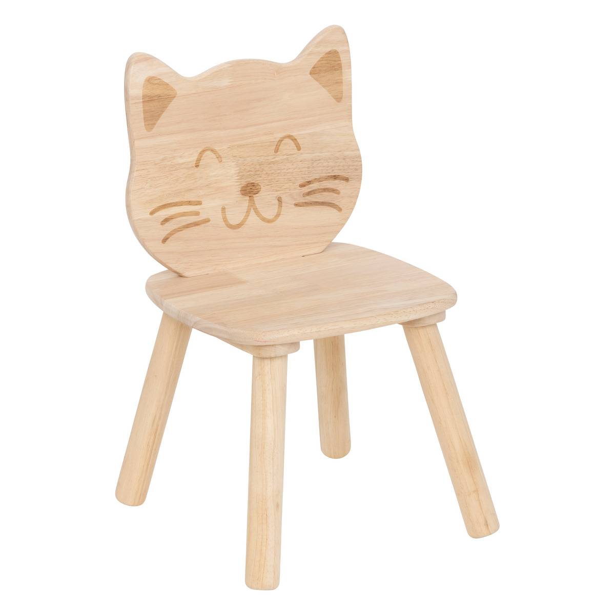 Chaise enfant chat Pia hévéa - Atmosphera créateur d'intérieur | Leroy ...