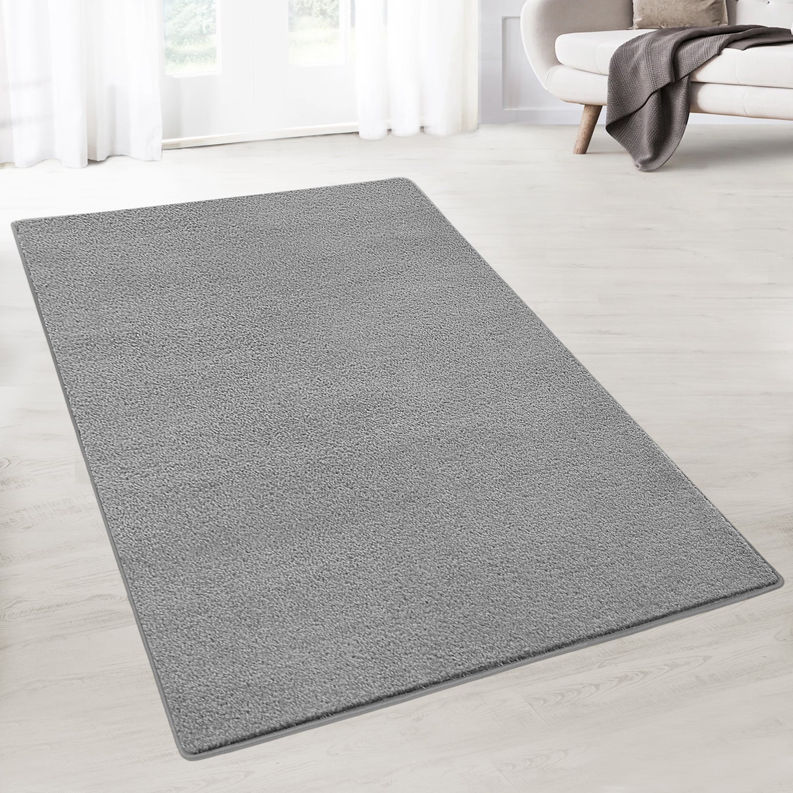 KARAT >Tapis de salon et de chambre Dynasty Gris argent 66 x 250 cm ...