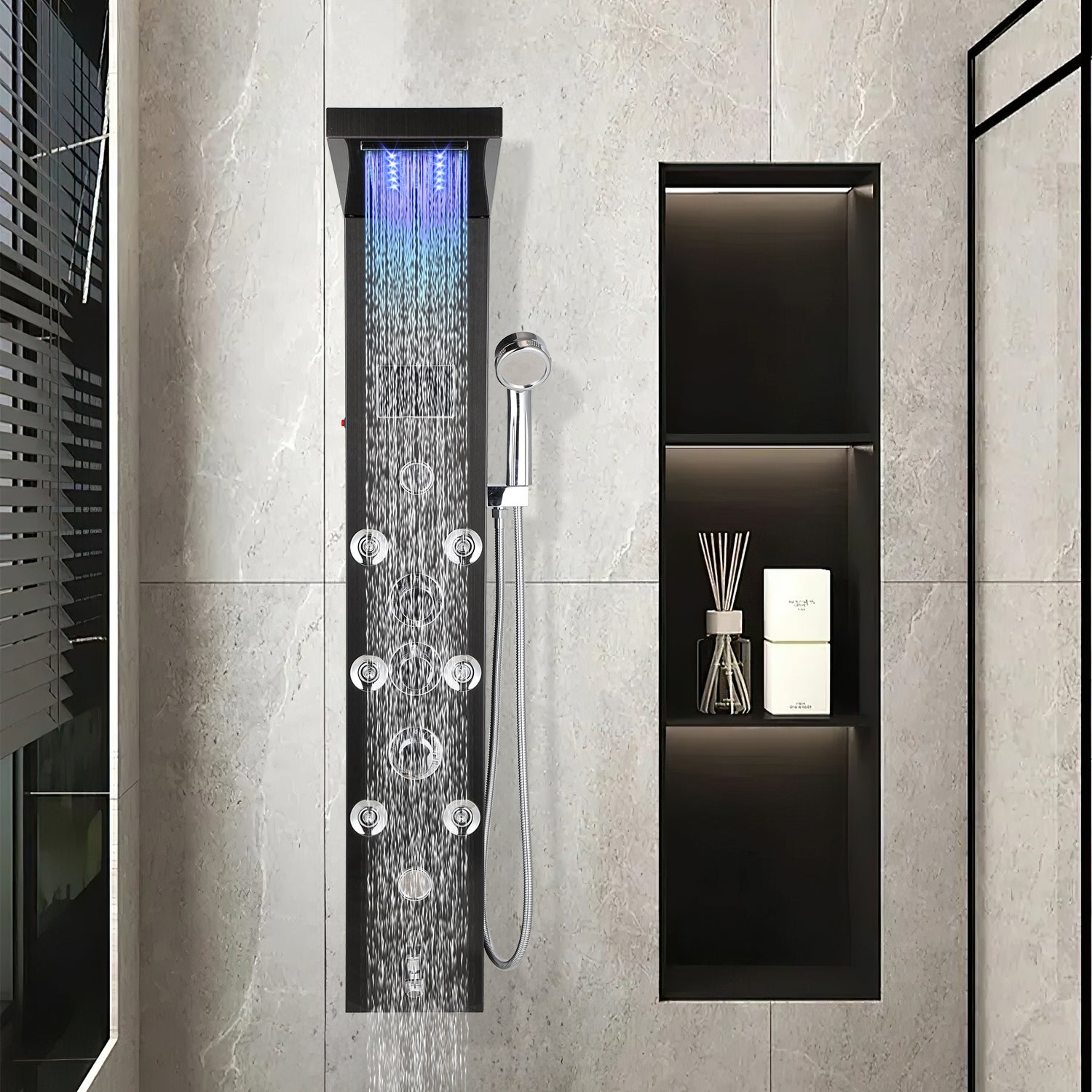 Panneau Colonne de Douche Hydromassante avec Massage Haute Pression ...