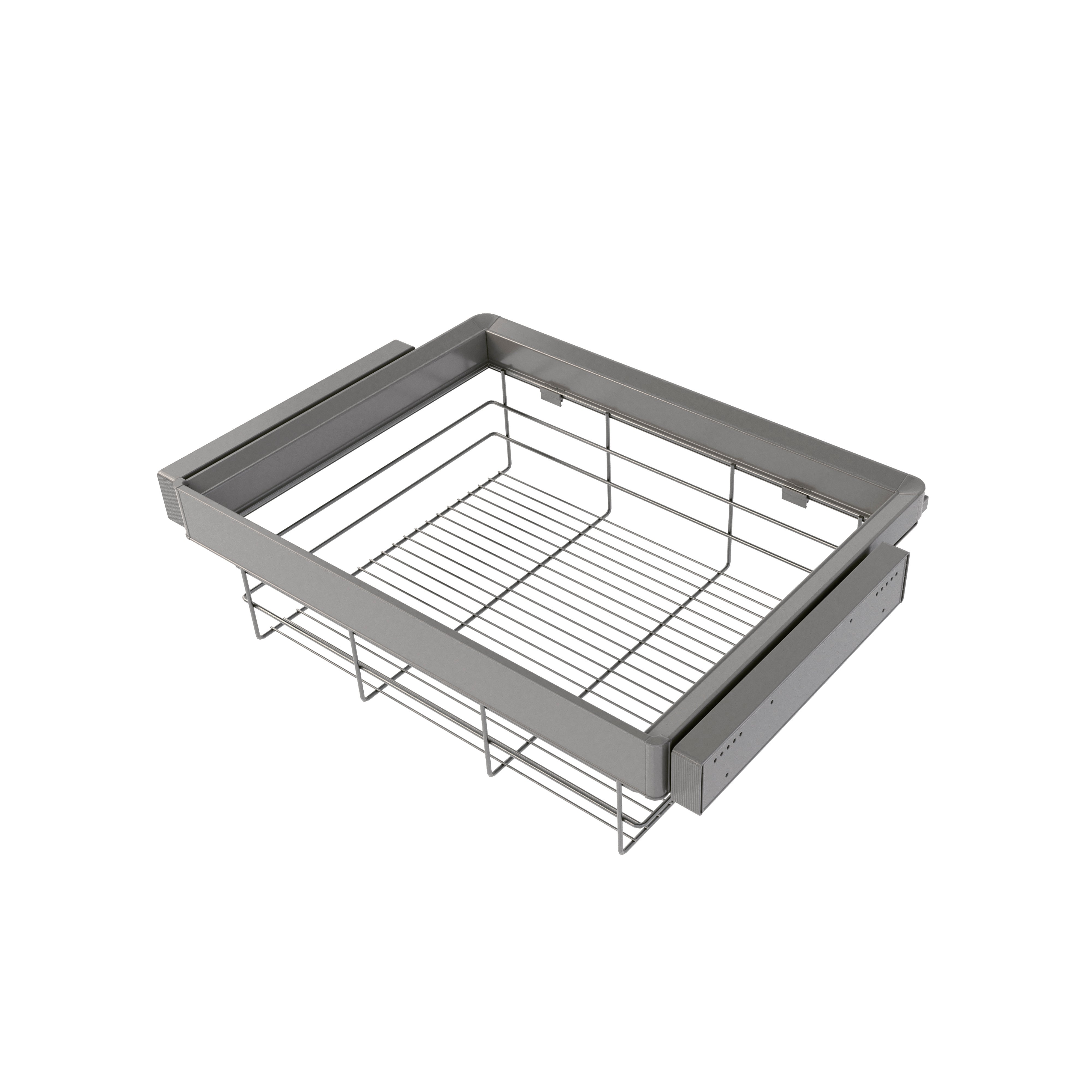 Emuca Kit tiroir en fil métallique et rack ajustable Quartz pour armoires, glissières extension ...