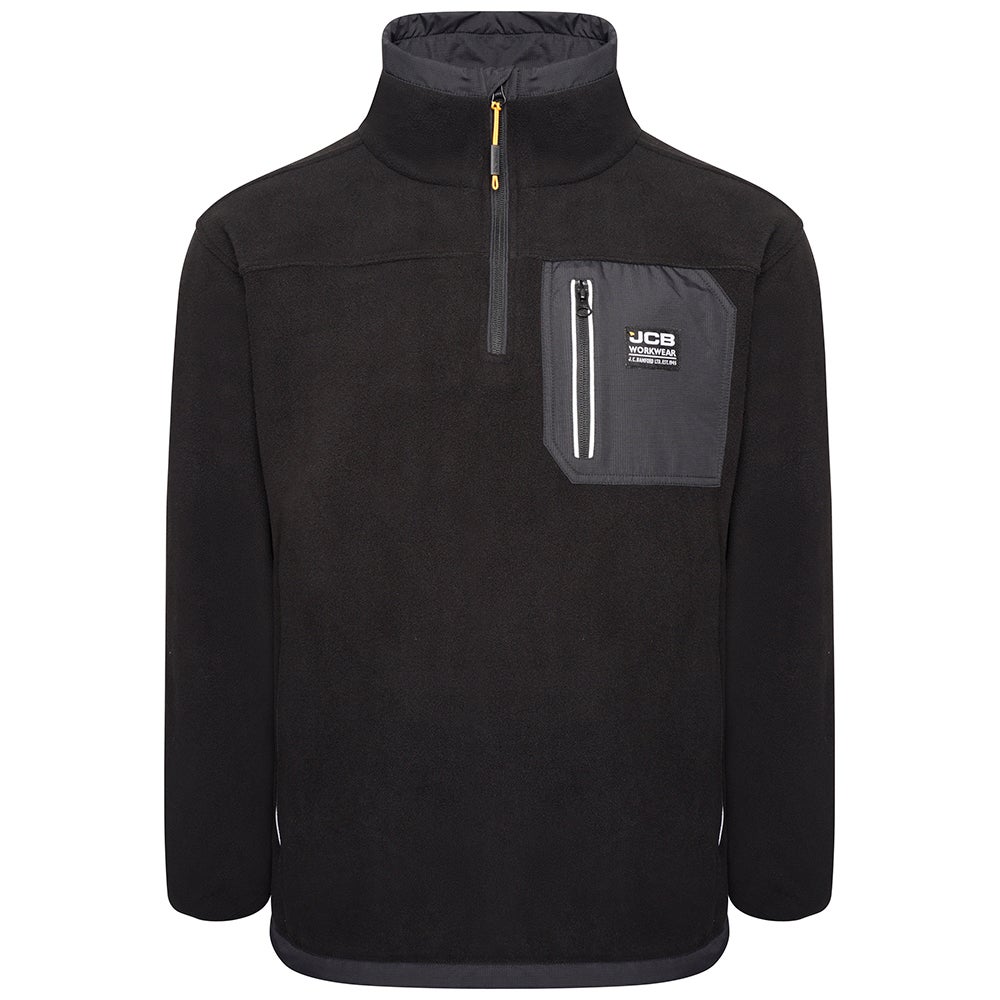 JCB TRADE HEAVYWEIGHT 1/4 ZIP BLACK TECH FLEECE XXL | Leroy Merlin