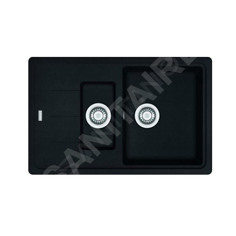 Franke Basis - Évier en fragranit BFG 651-78, 780x500 mm, noir mat 114. ...