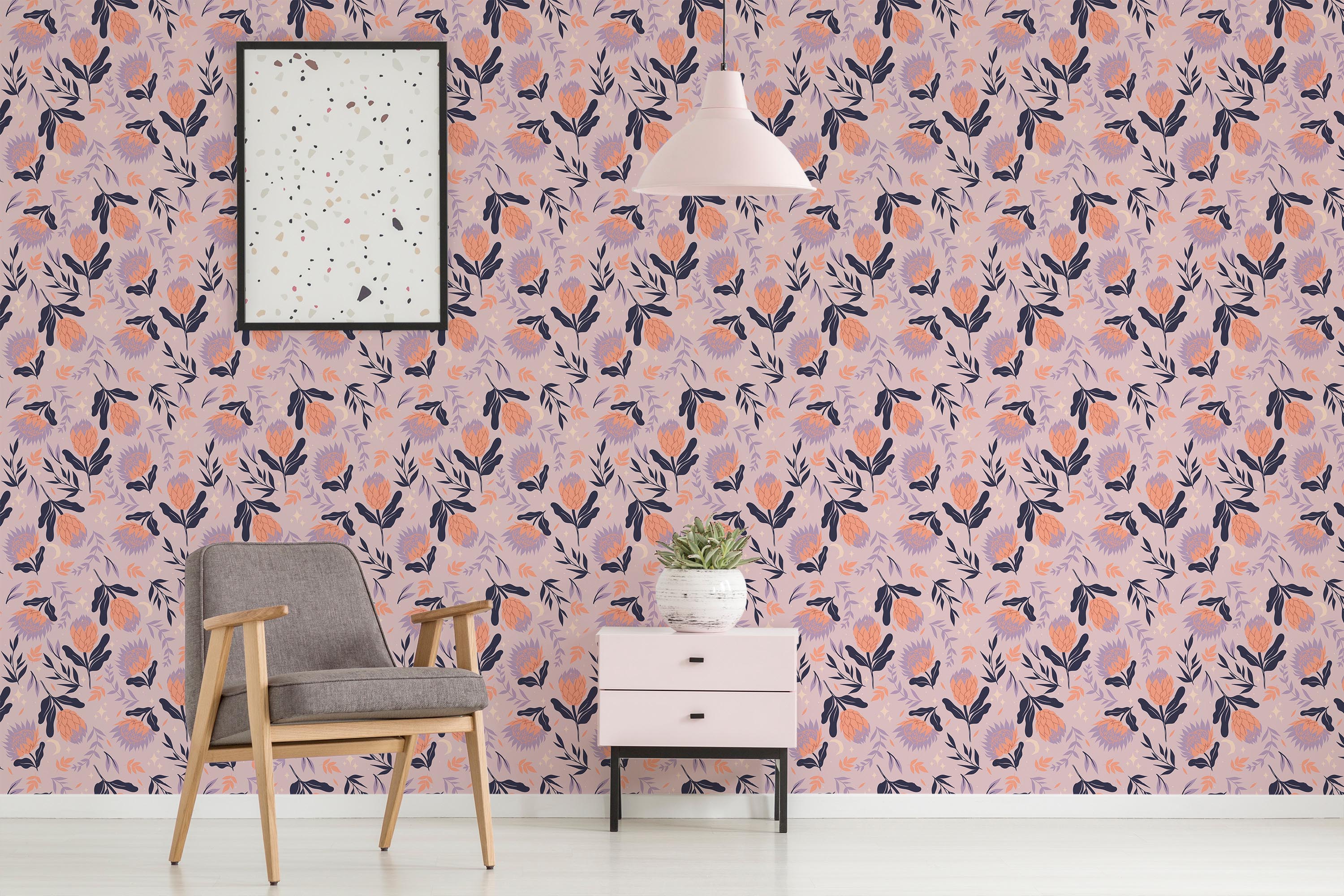 Peachy Bold Wallpaper | Leroy Merlin