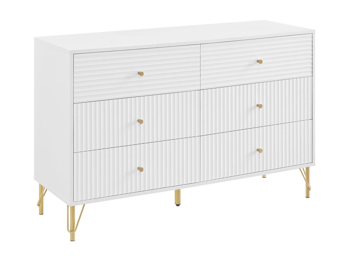 Commode 6 tiroirs - Blanc - LUREO | Leroy Merlin
