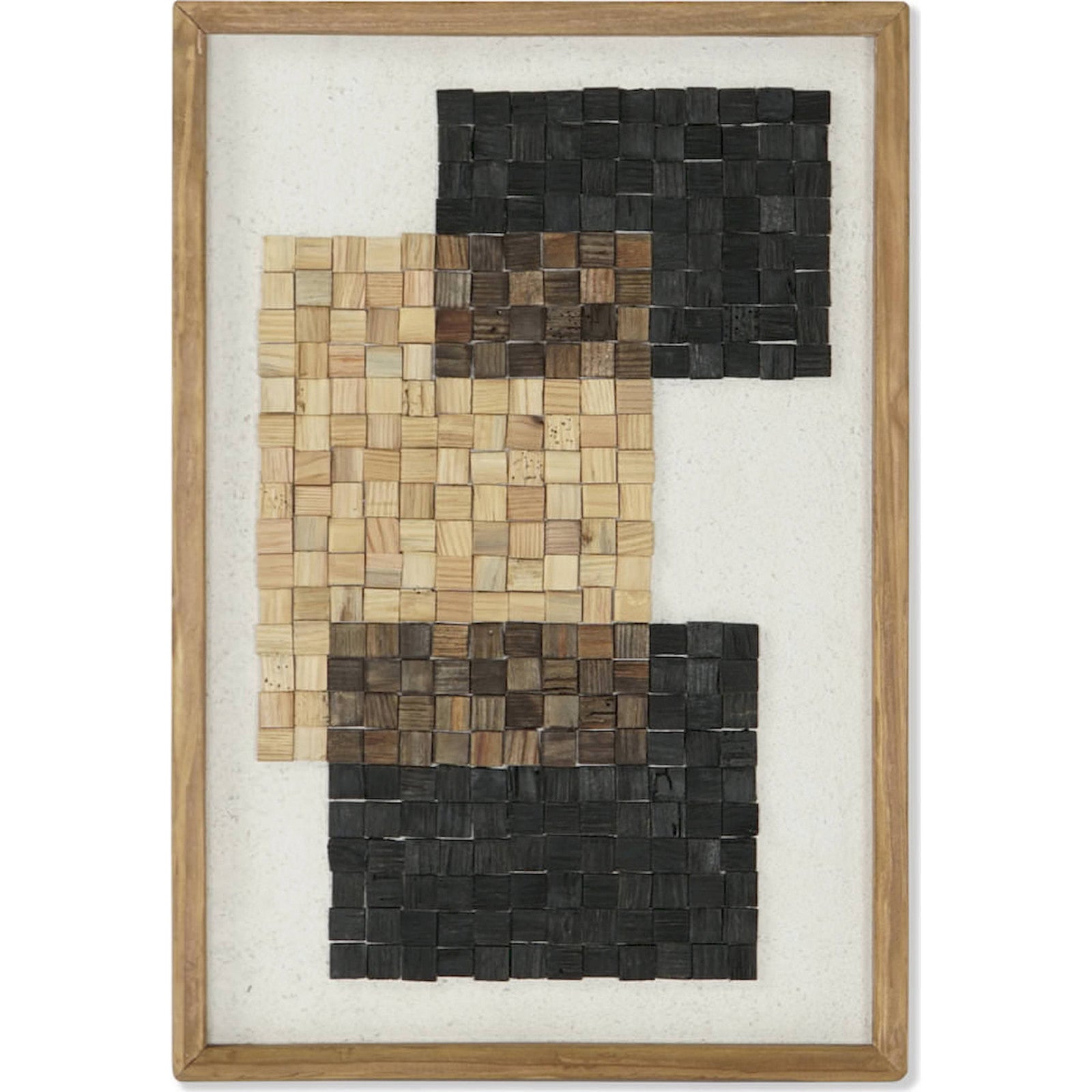 Tableau Abstrait en bois recyclé pour intérieur éco-chic 42 x 4 x 62 cm ...