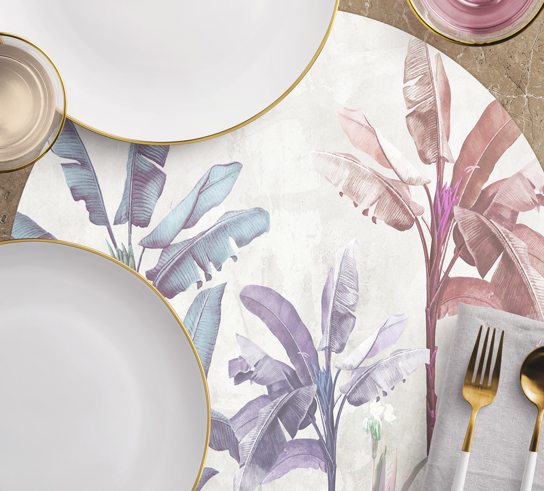 Lot de 4 sets de table en vinyle Martinica 4u-[Diam] 40 cm | Leroy Merlin