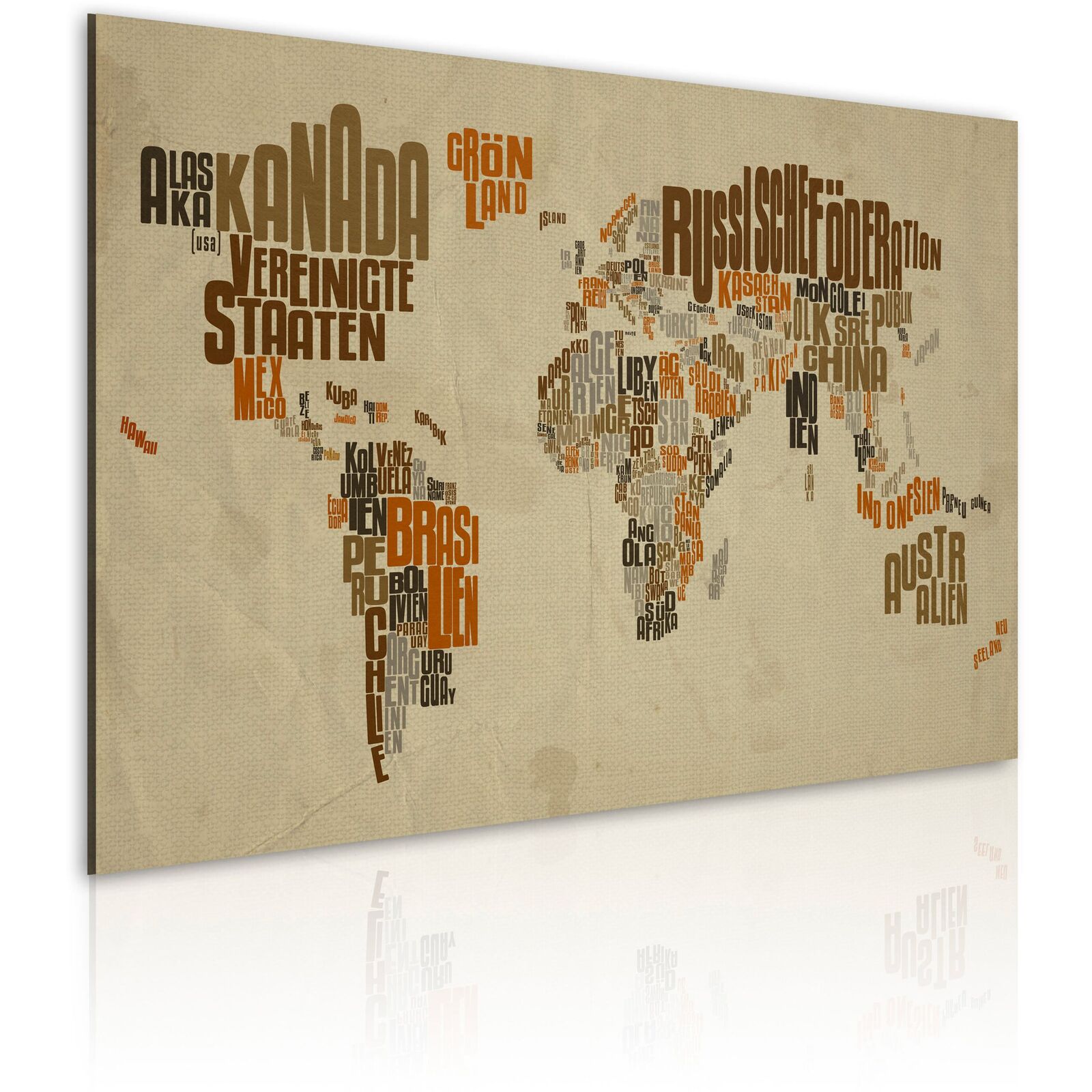 Tableau carte du monde - 120 x 80 cm | Leroy Merlin