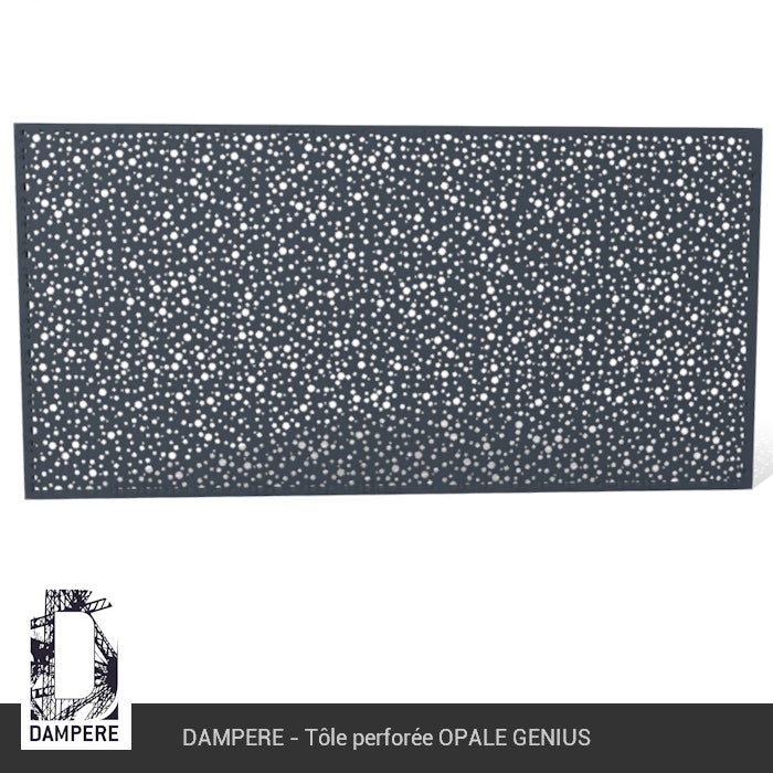 Tôle décorative OPALE GENIUS 2000x1000 Gris Anthracite RAL 7016 Fine ...