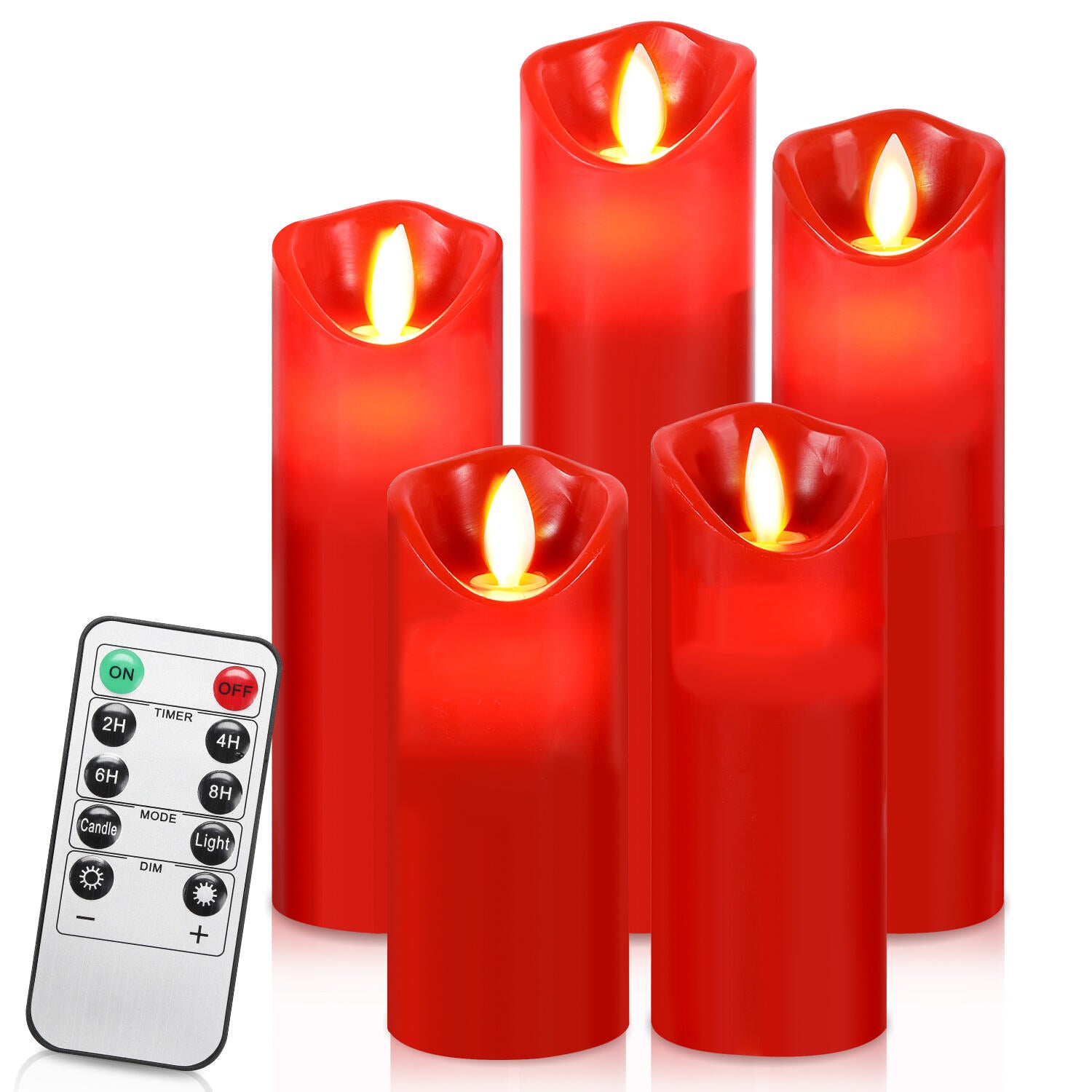 Velas LED. Lote de 10 velas decorativas. Vela sin llama con mando a ...