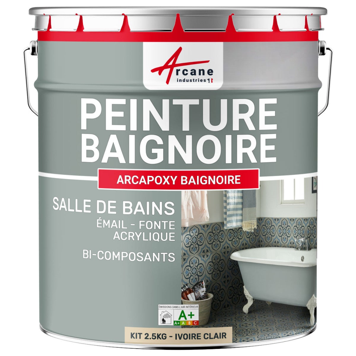 PEINTURE BAIGNOIRE LAVABO - Résine Époxy Pour Rénovation - 2.5 kg ...