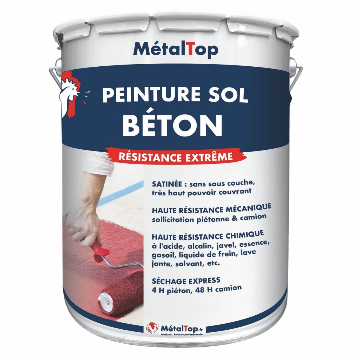 Peinture Sol Beton - Bleu de sécurité - RAL 5005 - 15 L - Métaltop ...