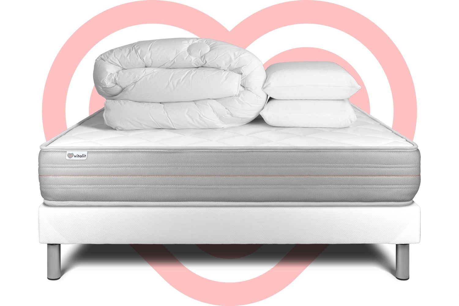 Matelas 180 x 200 cm VITALMEMO - Mousse polyuréthane à mémoire de forme - Ep. 18 cm - sommier ...