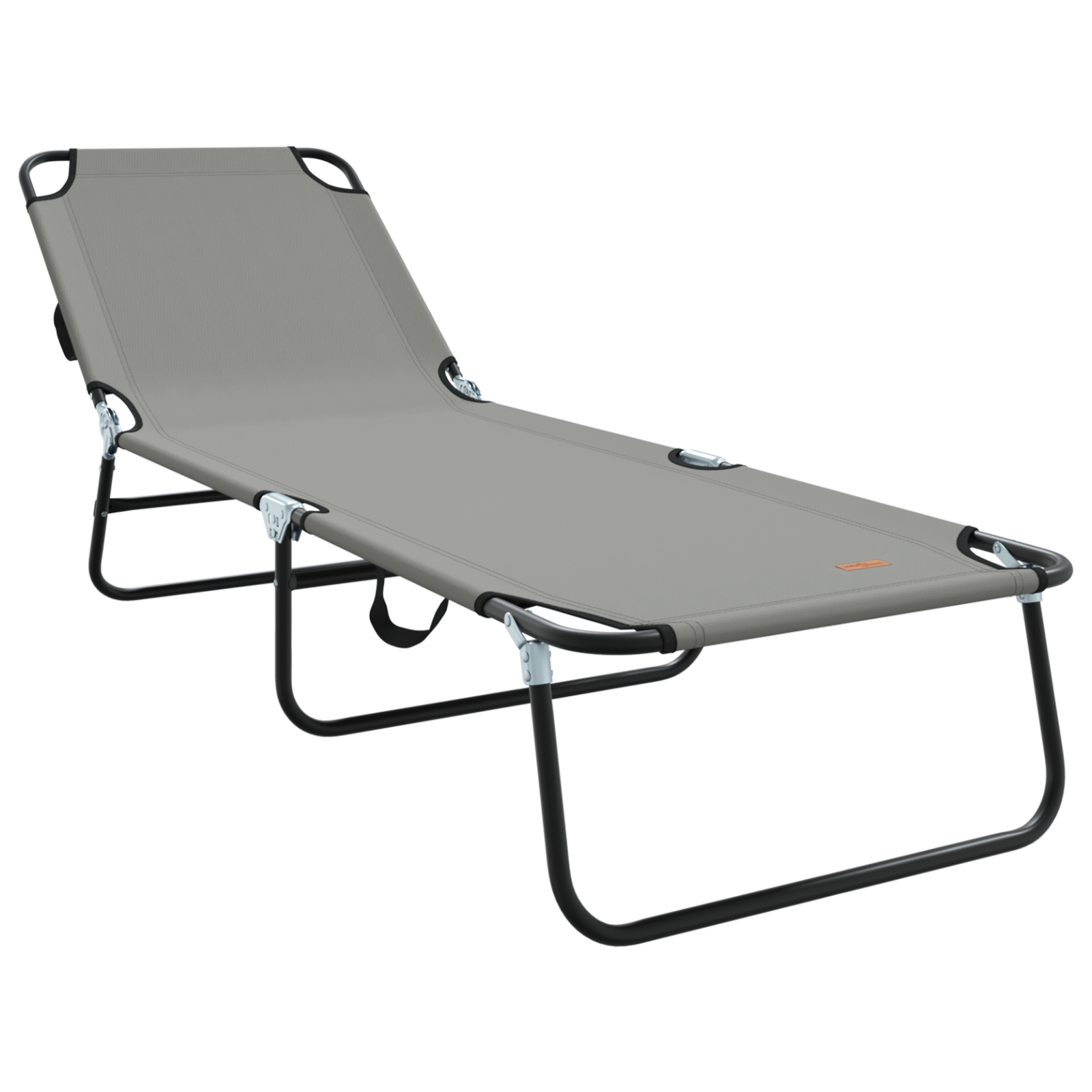 Transat | Chaise longue pliant portable gris en tissu Oxford 600D ...