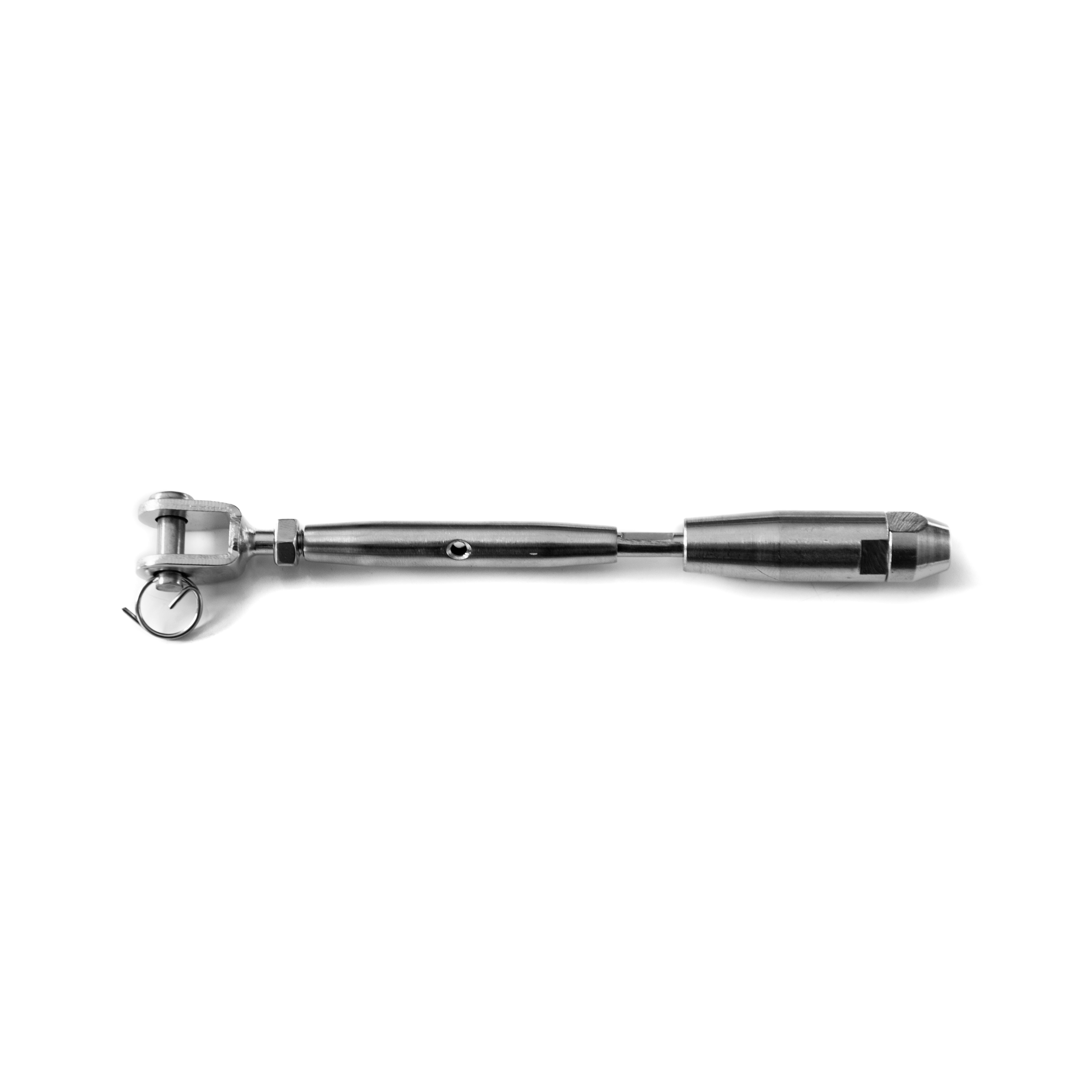 Tensor tubular horquilla MONTAJE RÁPIDO M8, para cable Ø6mm de acero ...