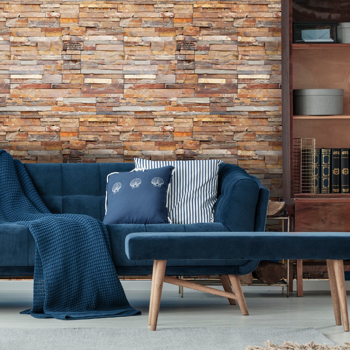 Vinilos material Revestimiento de piedra de Menton - adhesivo de pared ...