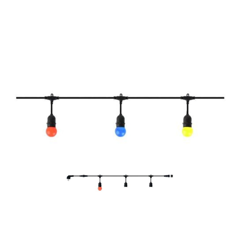 Guirlande extérieur 10Mt E27 10 douilles Max 2000W IP44 connectable en ...