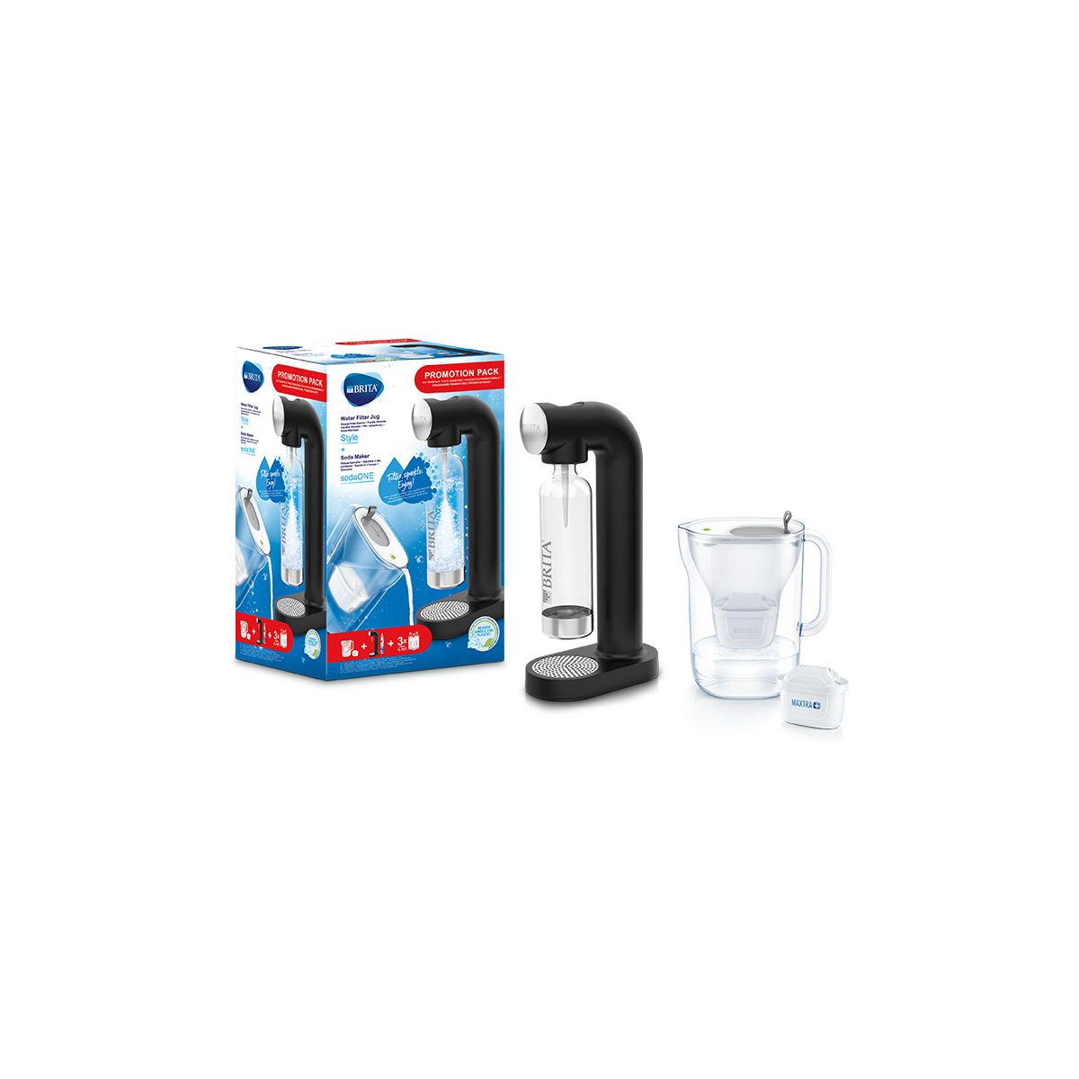 Machine à soda BRITA sodaone + carafe + 3 bouteilles | Leroy Merlin