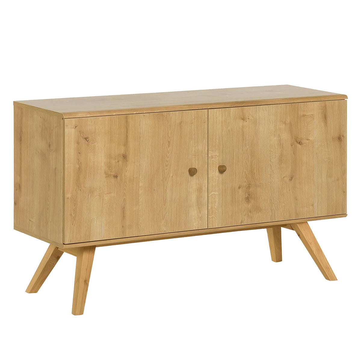 Buffet bas 2 portes Nature Bois | Leroy Merlin