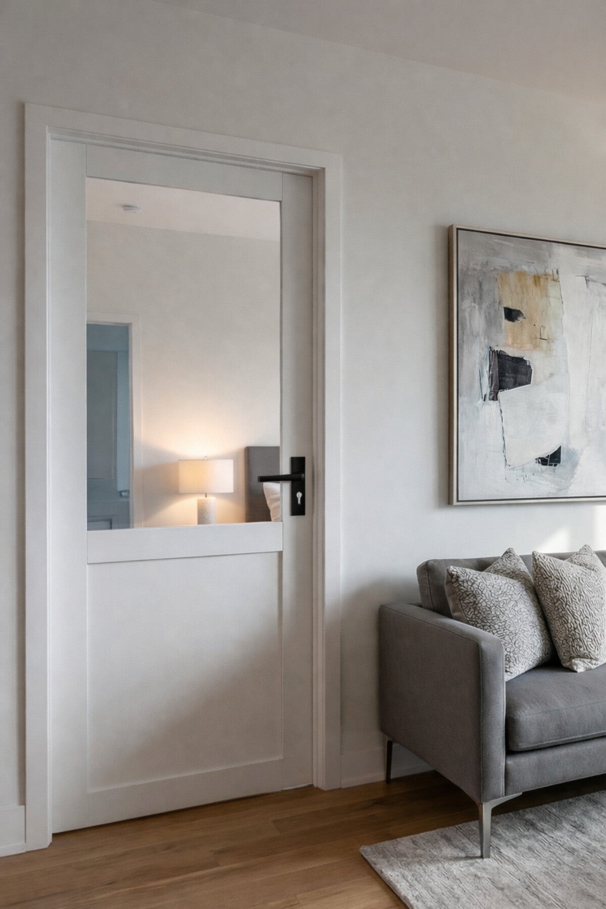 Bloc Porte Atelier Blanc Sans Meneau H204 X L73 Côte Tableau P.gauche ...