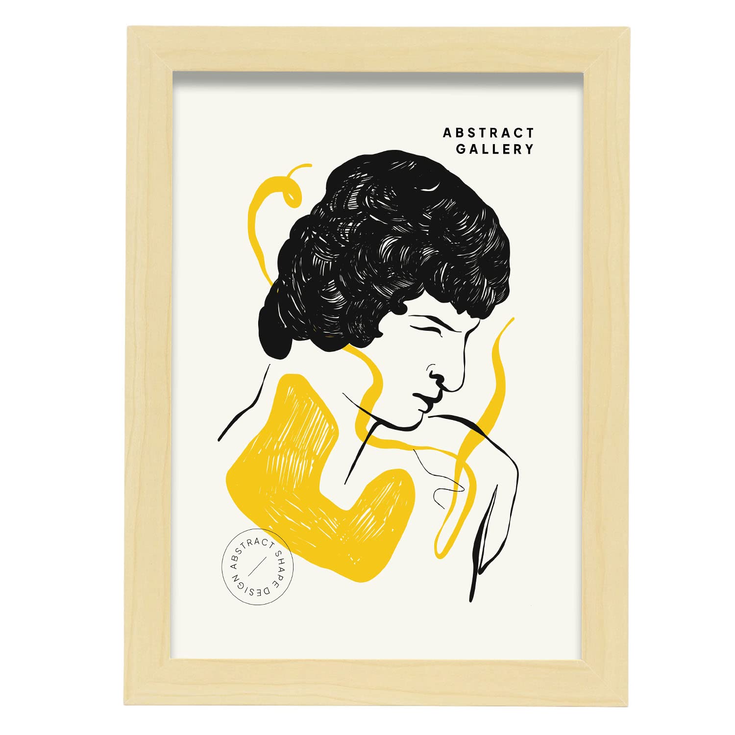 Nacnic Illustrations À L'encre Noire Et Jaune. David. Illustrations ...