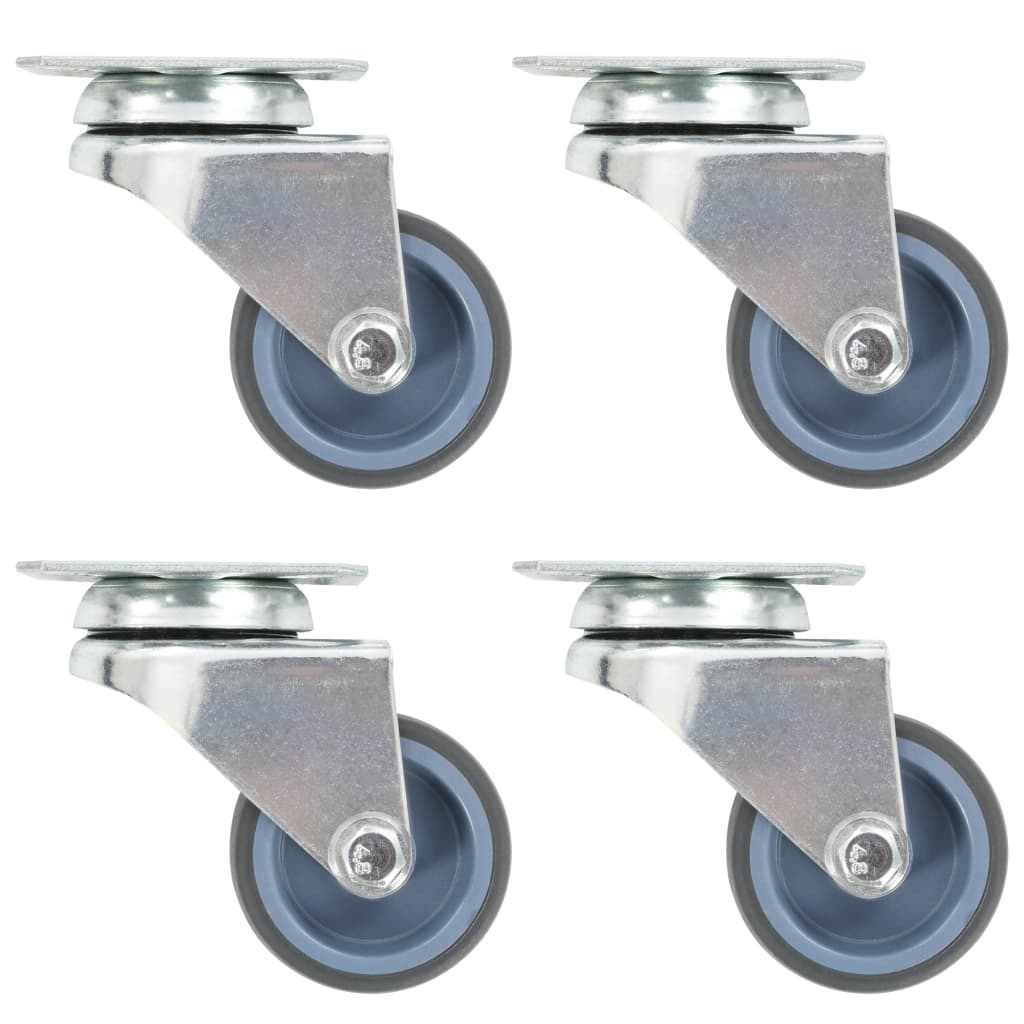 Roulettes Pivotantes Doubles 4 Pcs 50 Mm Vidaxl | Leroy Merlin