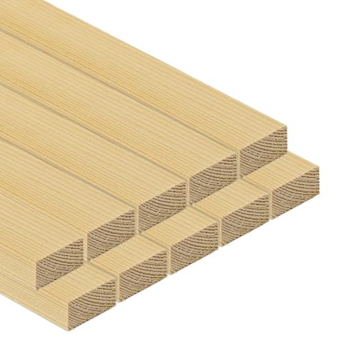 TWE Listelli Legno Massello Abete x 3 Metri Piallati su Quattro Lati ...