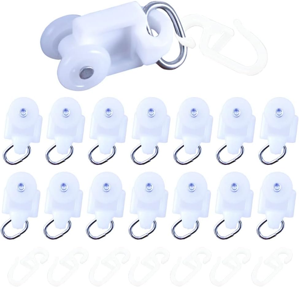 Rouleaux Planeur de Rideau 50 Pièces Rouleaux de Tringle à Rideaux Rail ...