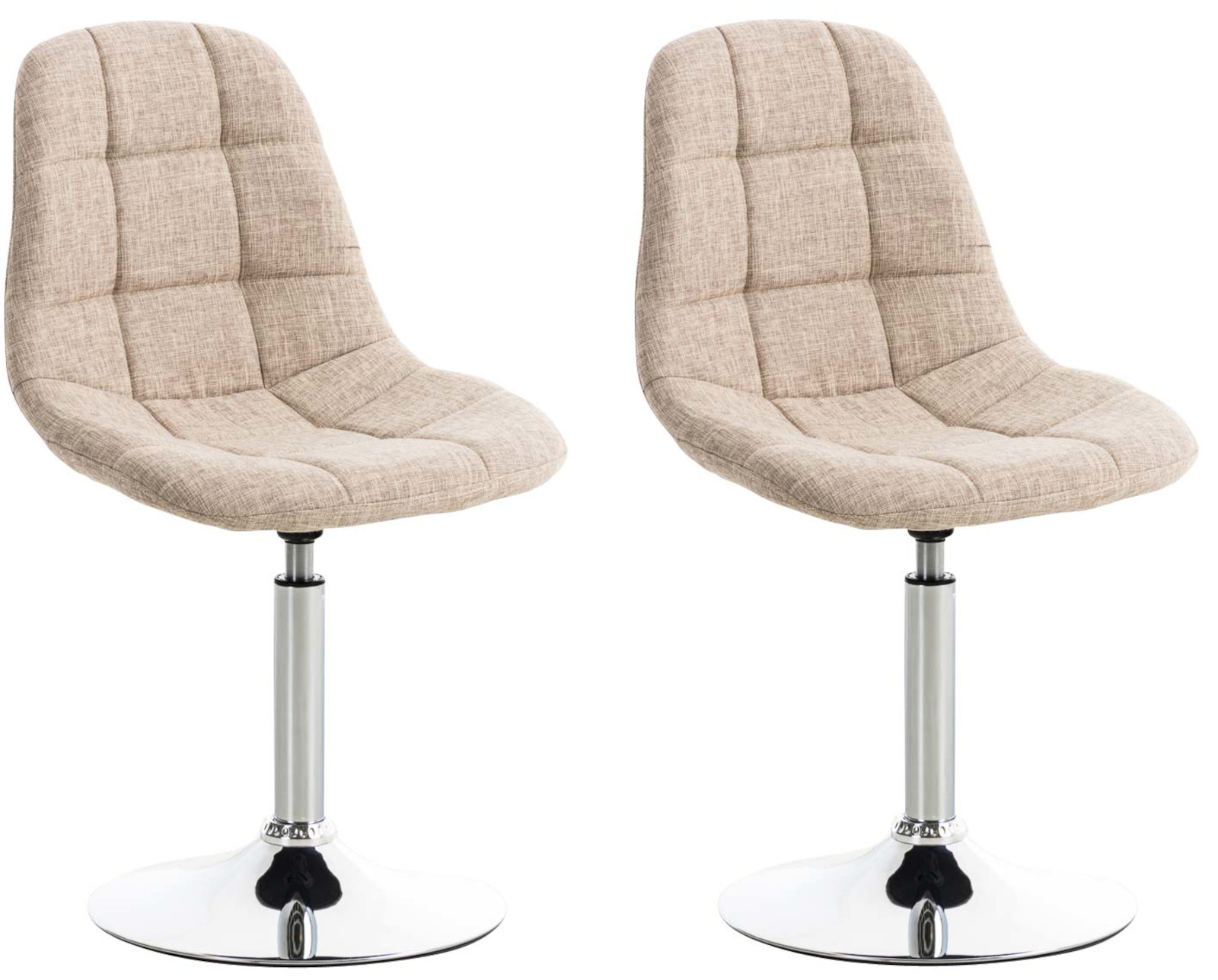 Set de 2 sillas Lounge Emil en tela Crema | Leroy Merlin