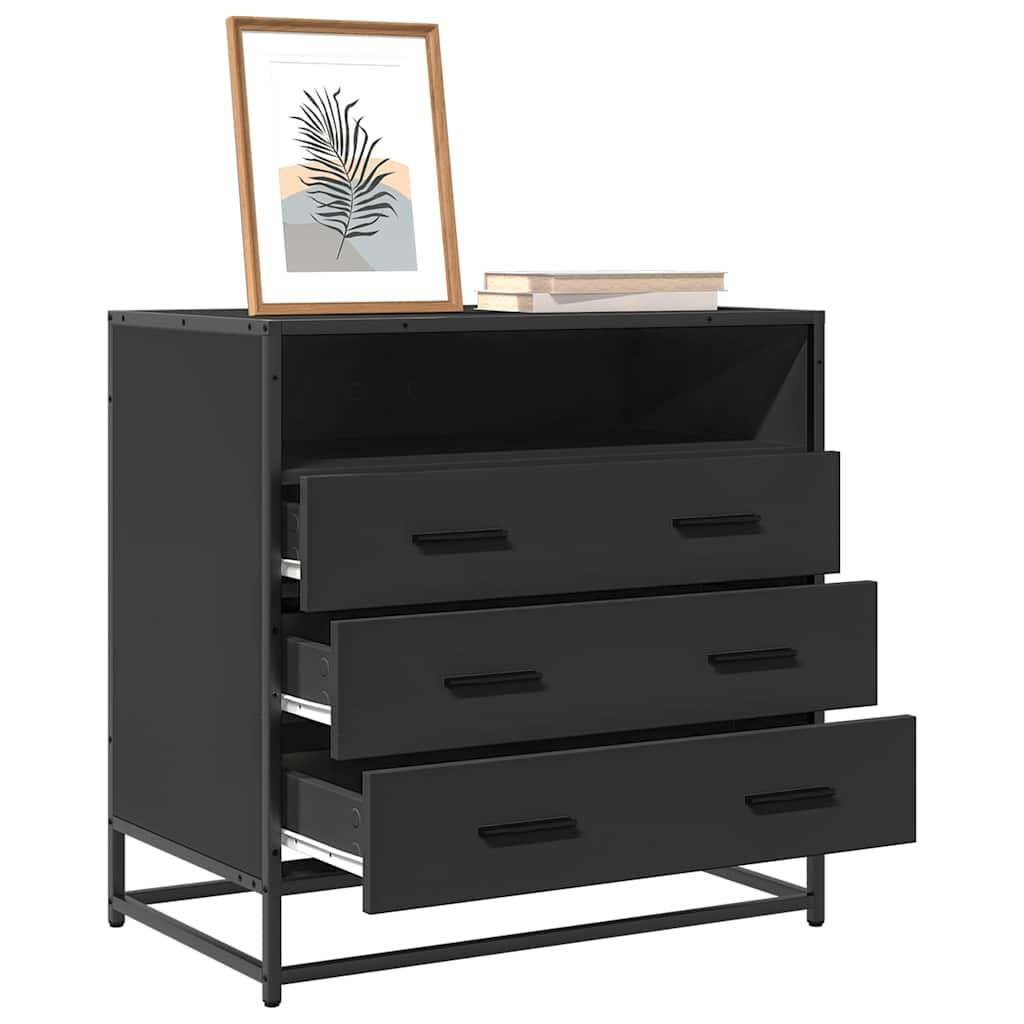 Maison Exclusive - Commode noir 70x41x70 cm bois d'ingénierie | Leroy ...