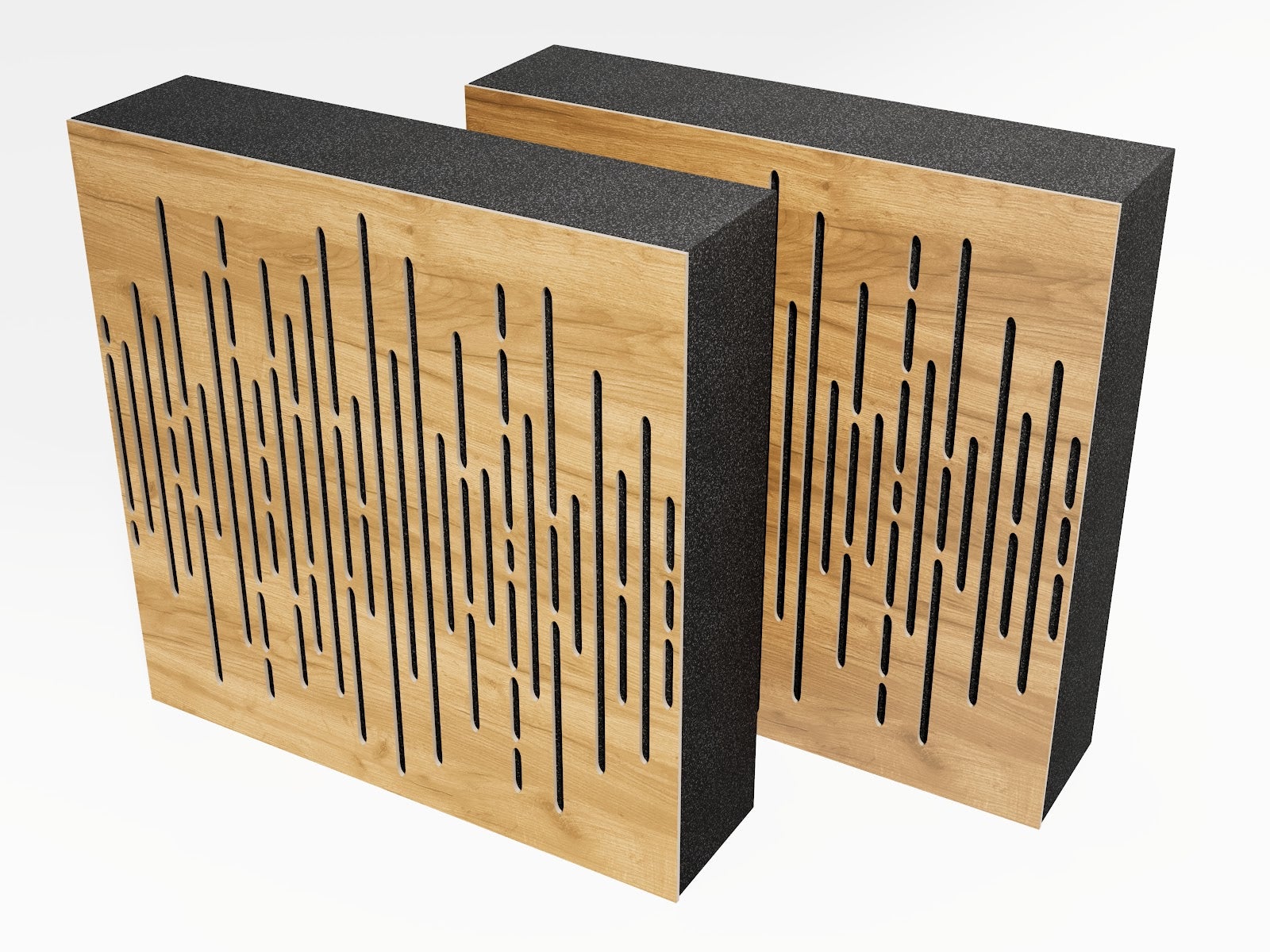 Lot de 2 Panneaux acoustiques AbFuser VELAR absorbants-diffusants 50x50x10cm -0,5 m² surf.totale ...