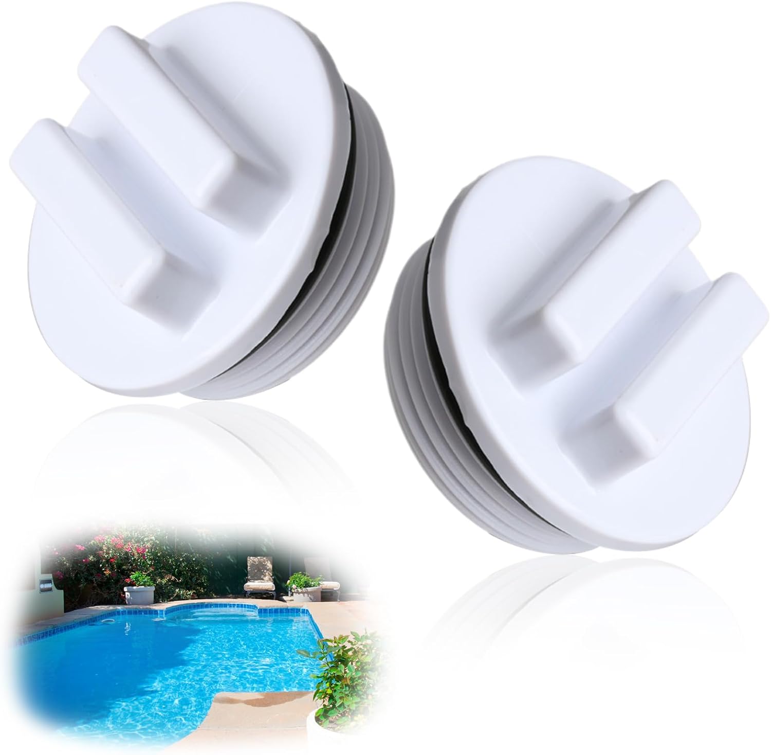 Ensemble de bouchons de vidange de piscine(lot de 2, 1,5 po)Bouchon ...