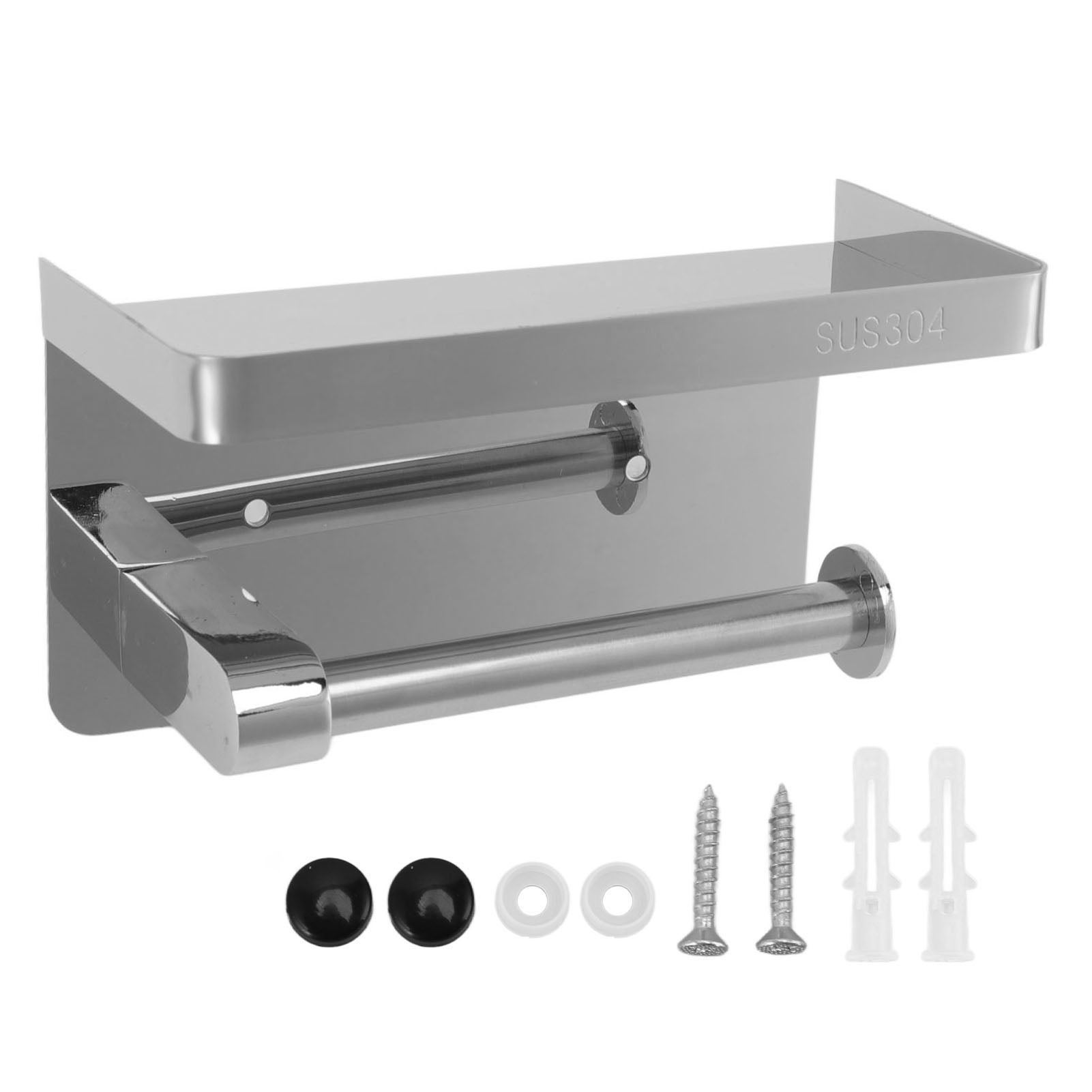 Porte-papier toilette mural étanche en acier inoxydable, style ...