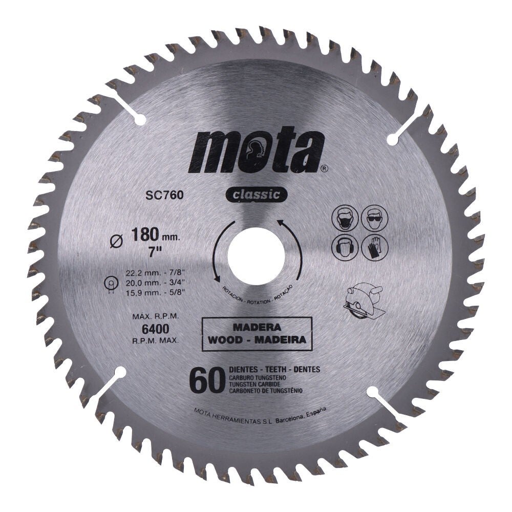 Scie circ widia 180mm 7 1-4 60 dts clp18 sc760p mota | Leroy Merlin