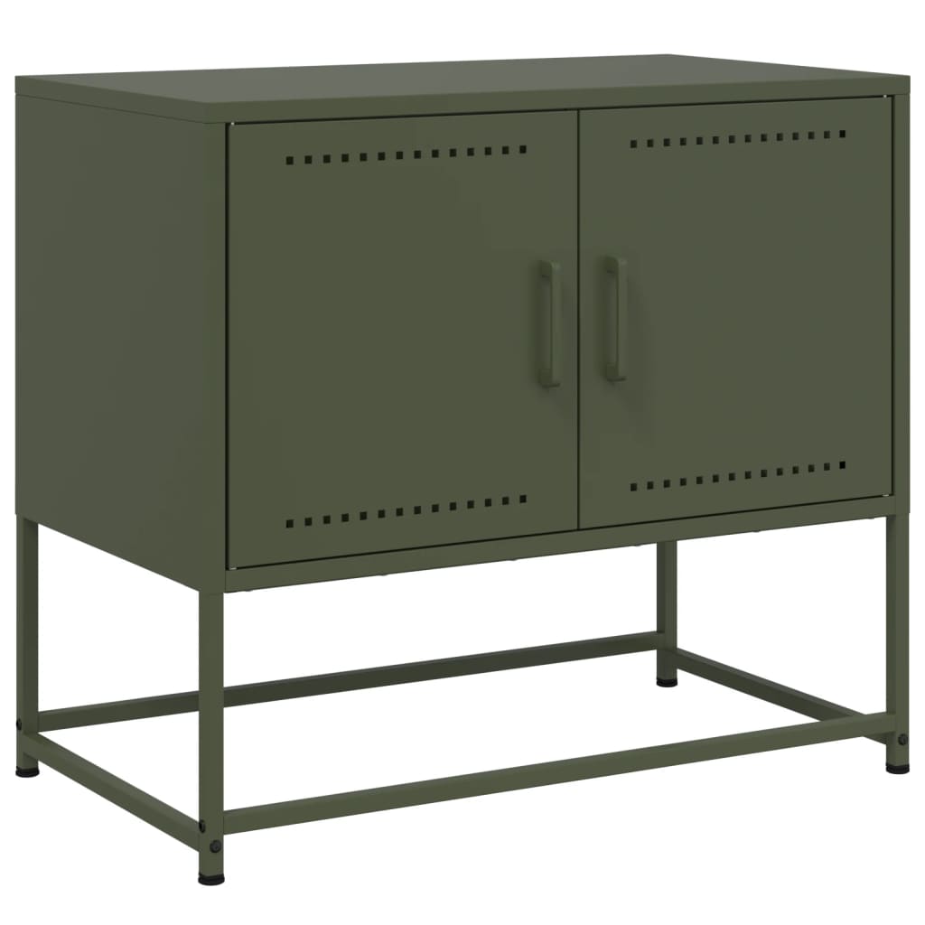 Meuble TV，Banc TV Moderne，Meuble de Rangement vert olive 68,5x39x60,5 ...