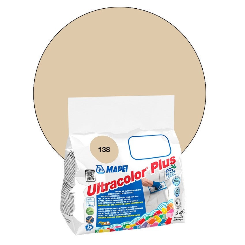 Joint de carrelage ULTRACOLOR PLUS MAPEI - 2 Kg - 138 Amande | Leroy Merlin