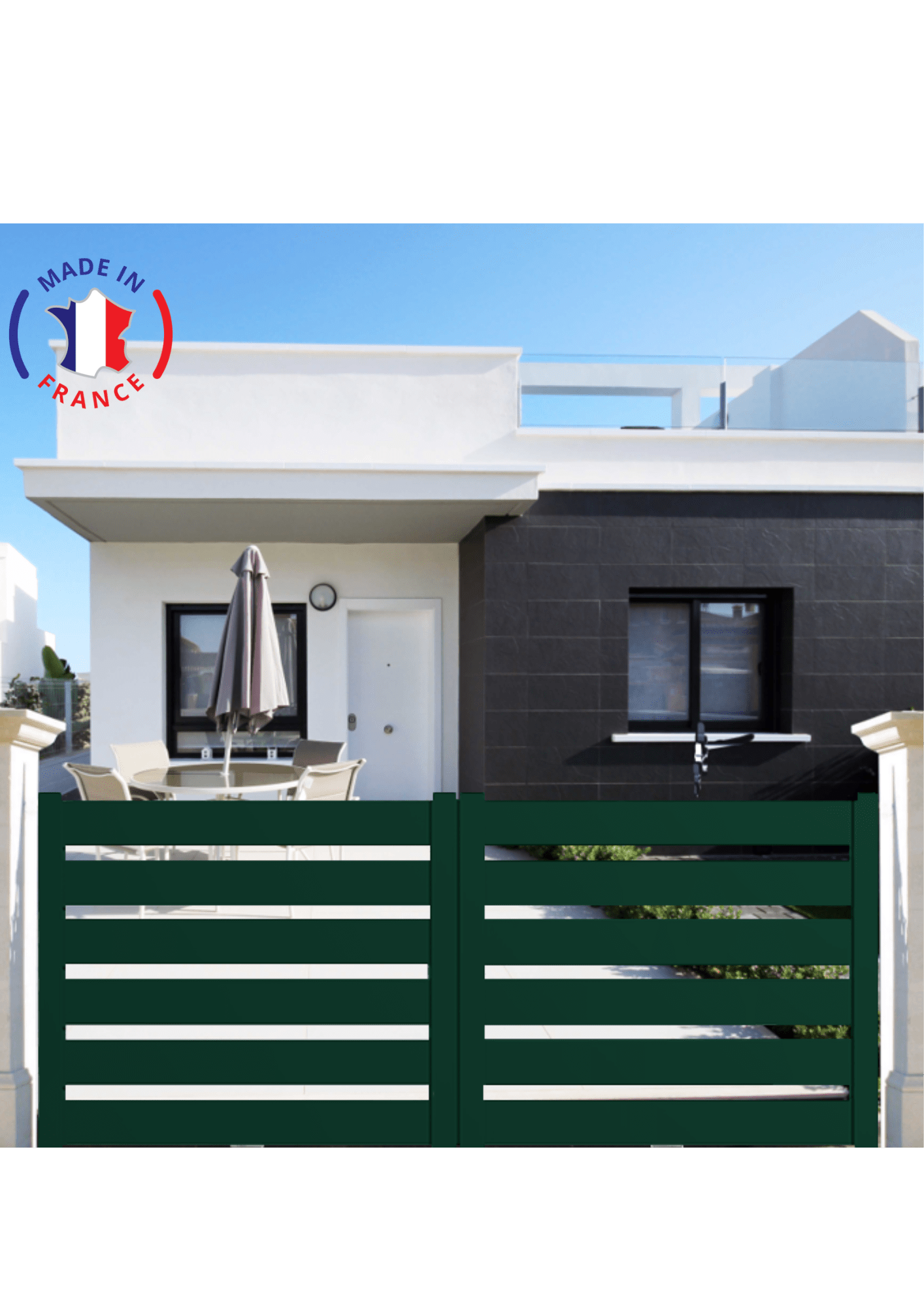 Portail aluminium coulissant SAH en kit dimensions L.4000 (entre ...
