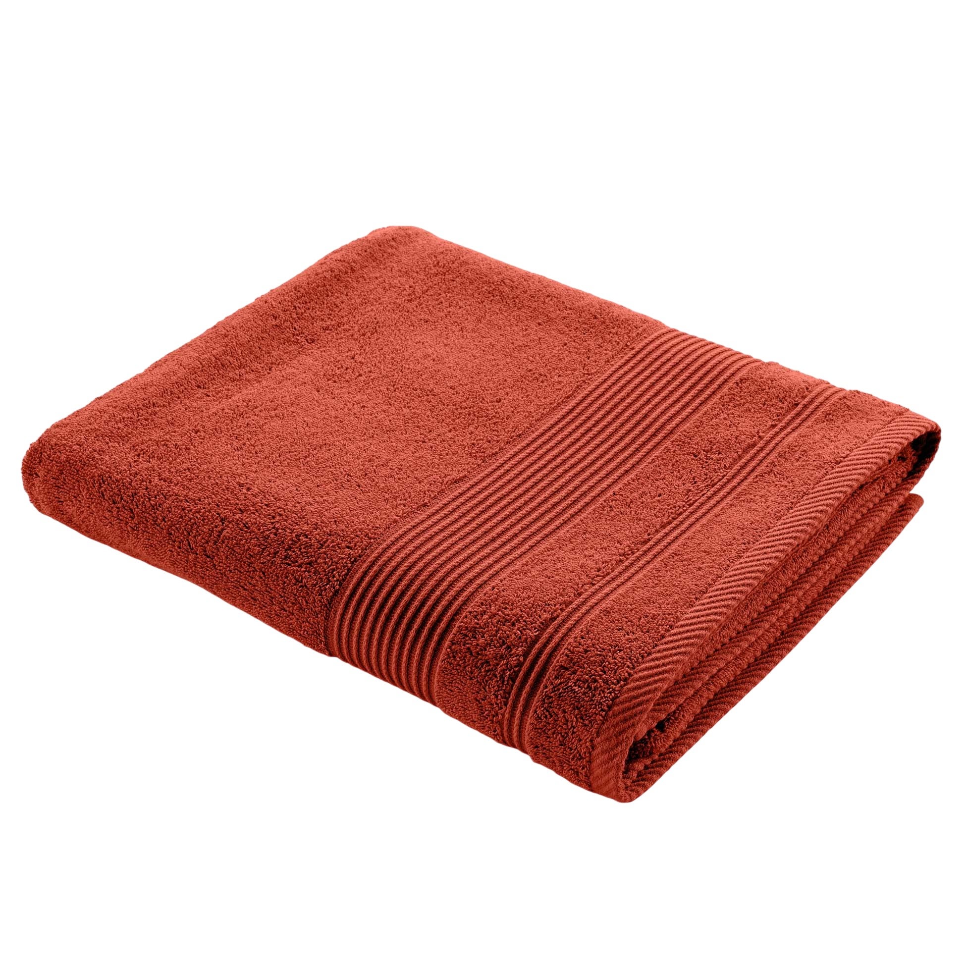 Serviette ou drap de bain 90 x 150 cm Tendresse marsala | Leroy Merlin
