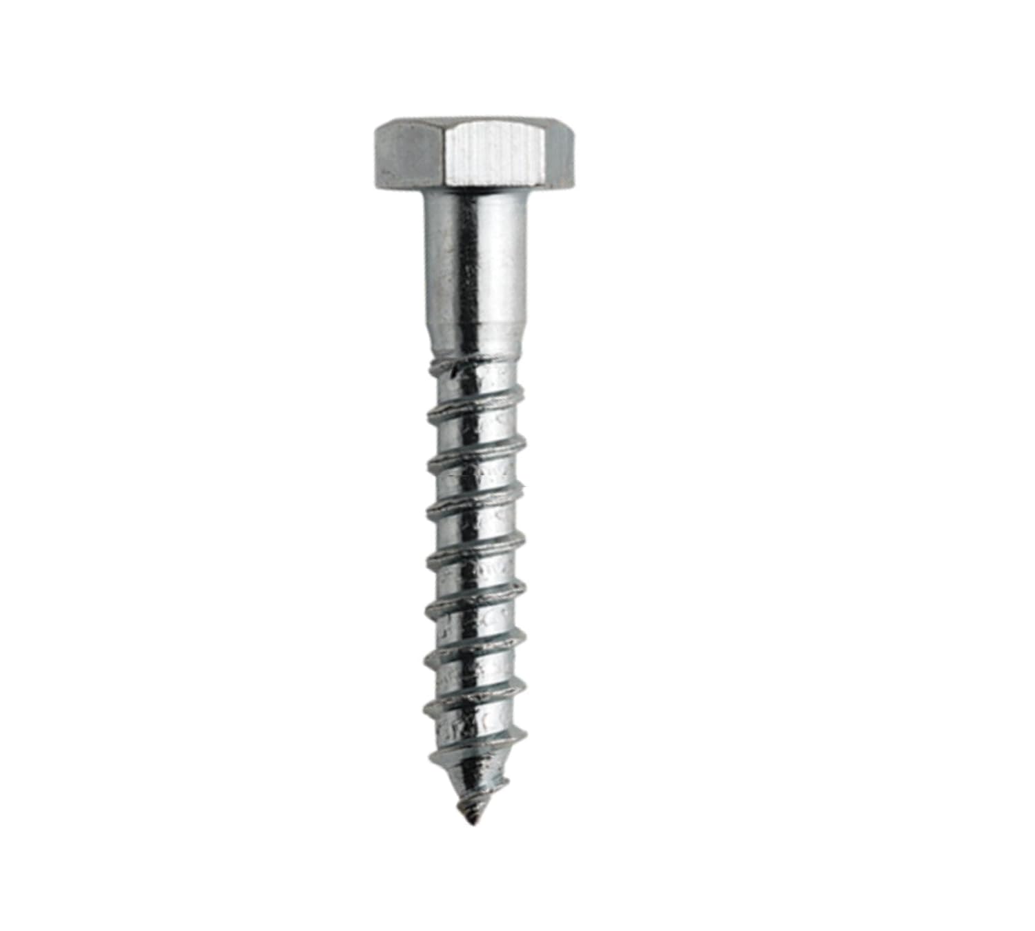 Vis Tirefond M8x50mm | Lot de 50 | Acier Zingué à Tête Hexagonale ...