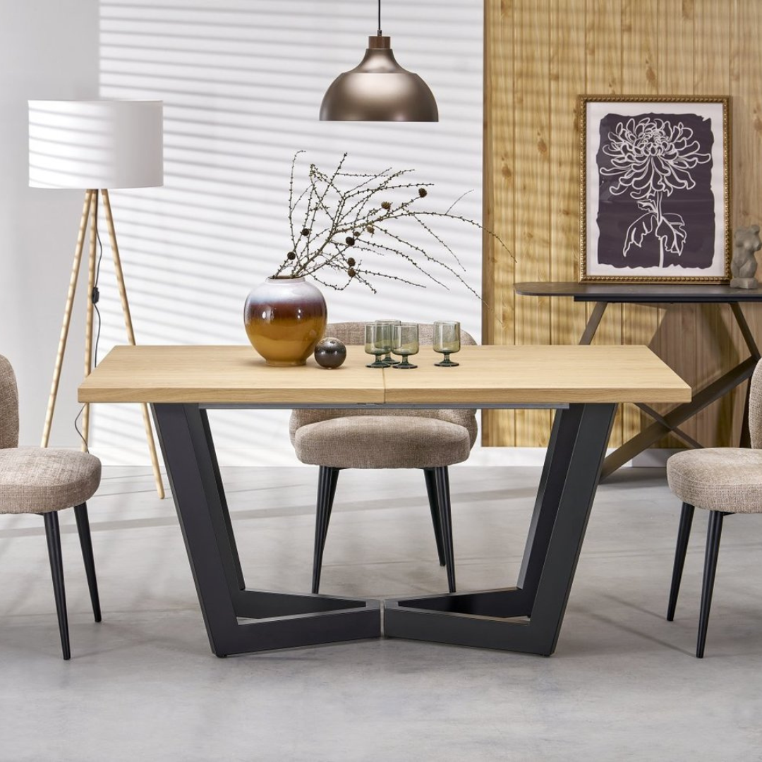 Table à manger extensible 160-250(-340) x 90 cm en chêne naturel et ...