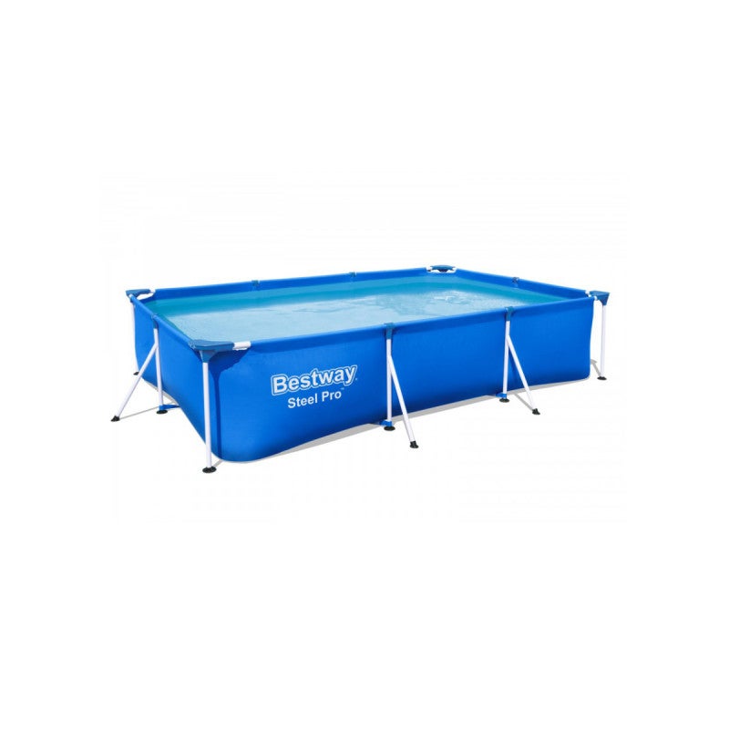 Piscina desmontable sobre rasante rectangular Steel Pro 300x201x66cm ...