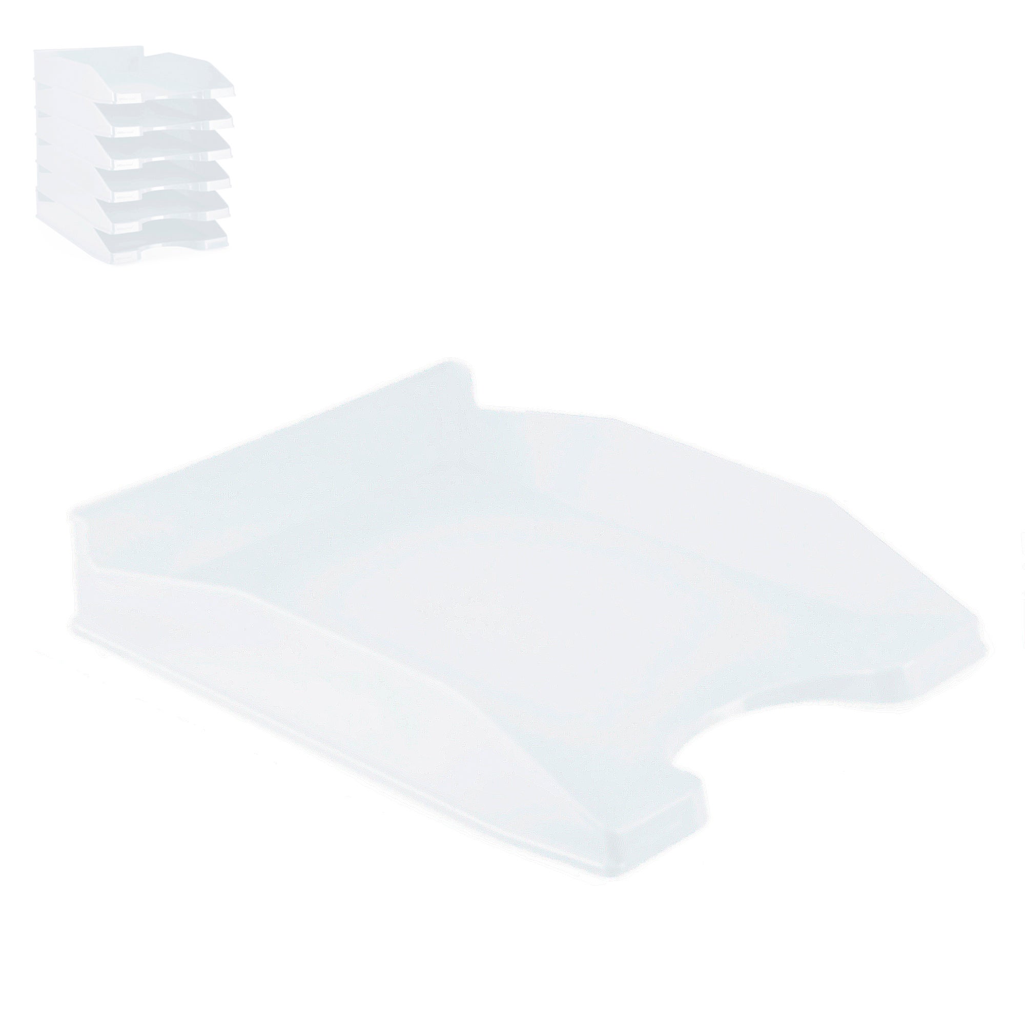 PACK 6 Uds. BANDEJA OFICINA TRANSPARENTE | Leroy Merlin