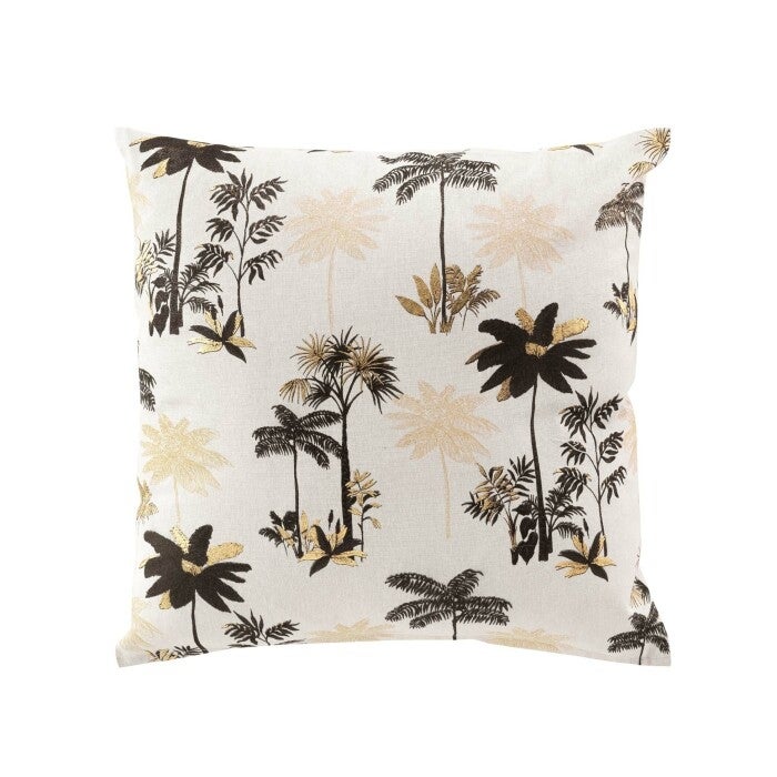 Coussin dehoussable 45 x 45 cm coton imp. or Idalia Naturel | Leroy Merlin