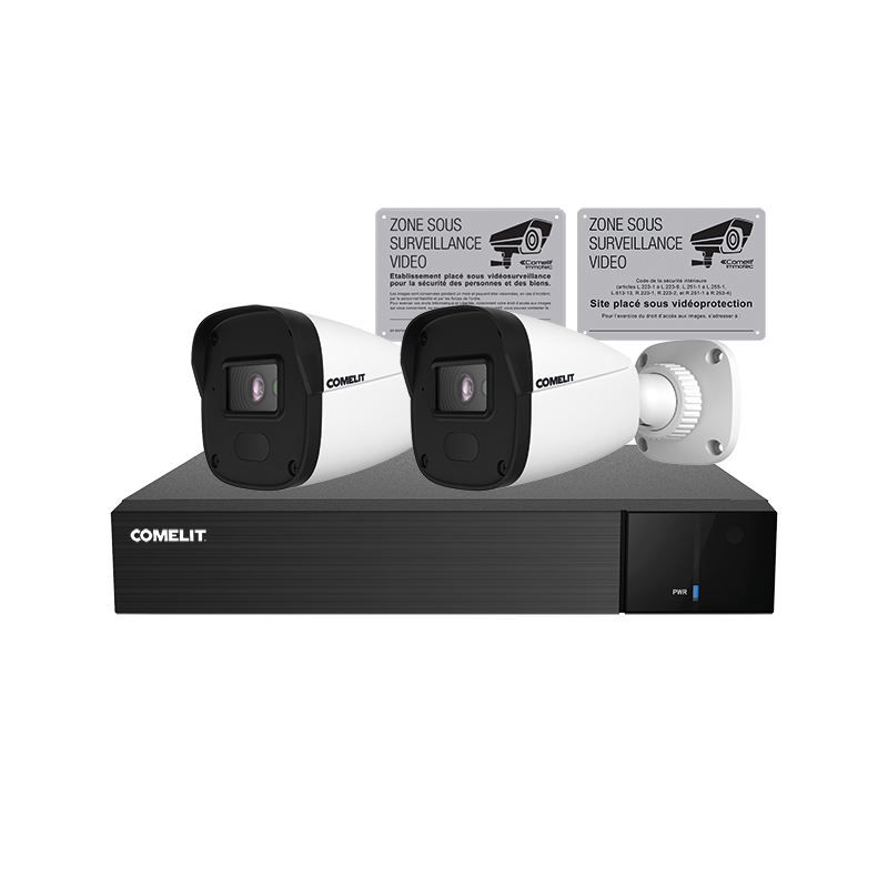 COMELIT - Kit Vidéosurveillace 1 Enregistreur + 2 Caméras IP ...