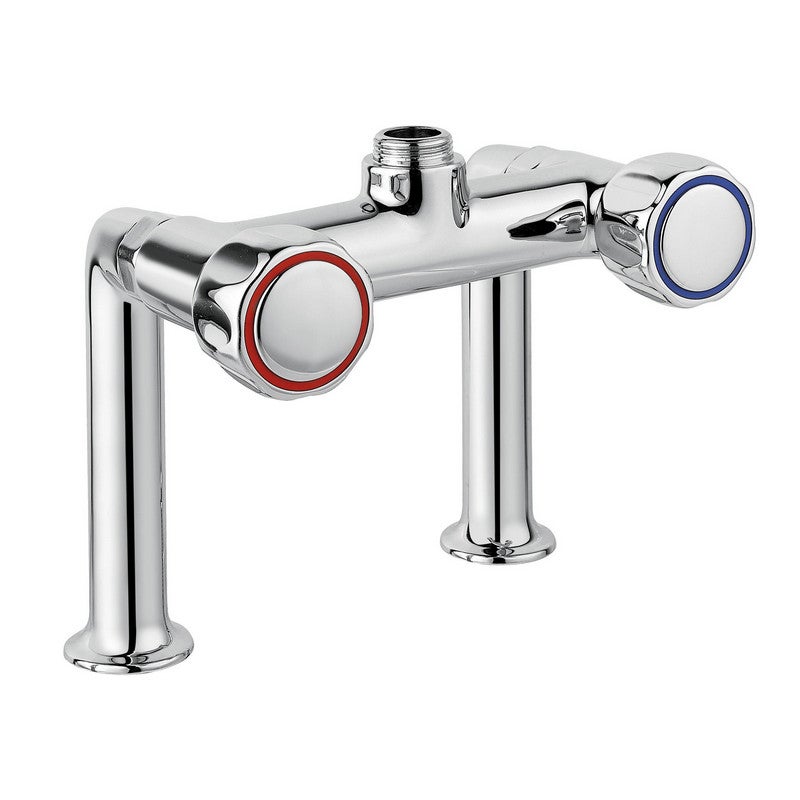 Miscelatore biforo con squadrette per installazione su piano con vitoni ...