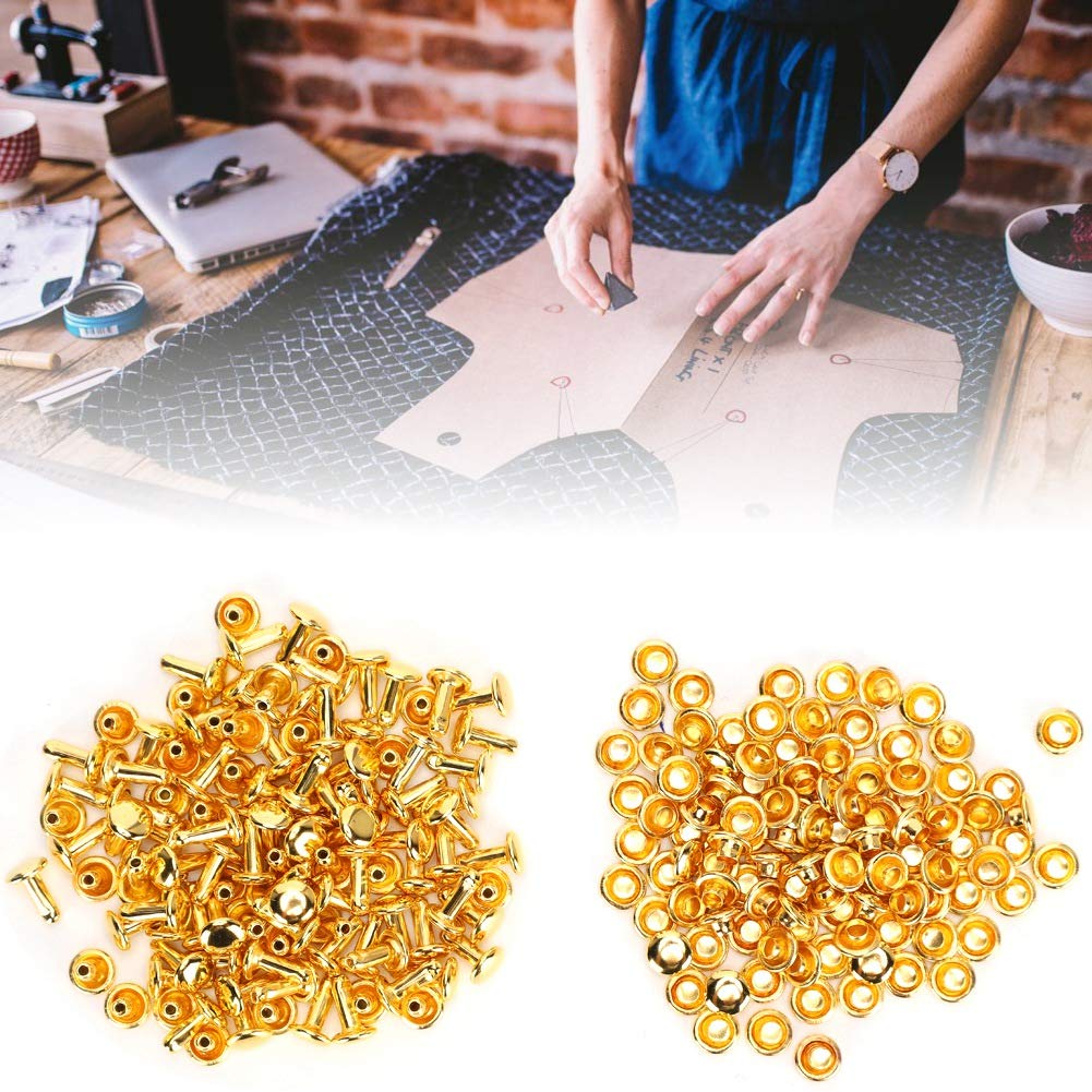 Lot de 200 rivets à double tête ronde pour chaussures en cuir, sac ...