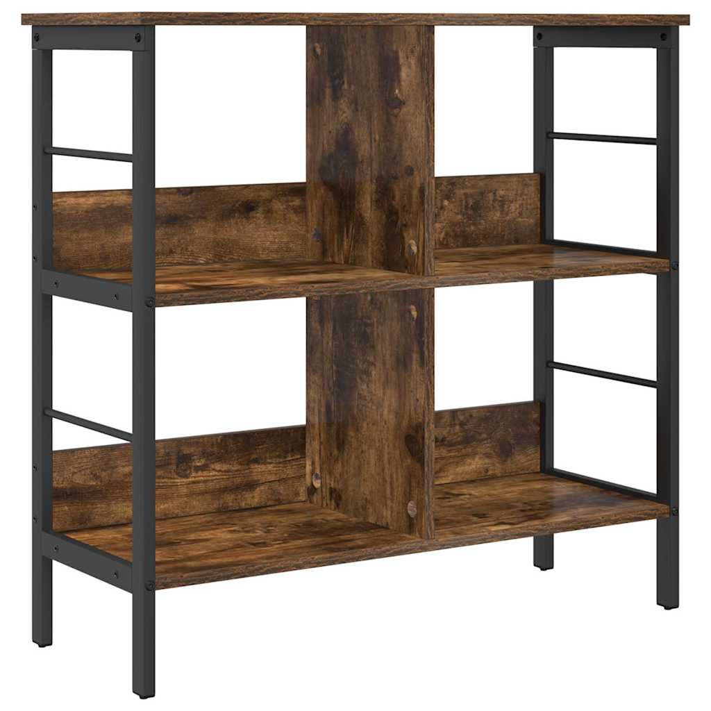 Bibliothèque | Étagère Chêne fumé 82 x 32 x 79 cm Bois d'ingénierie ...