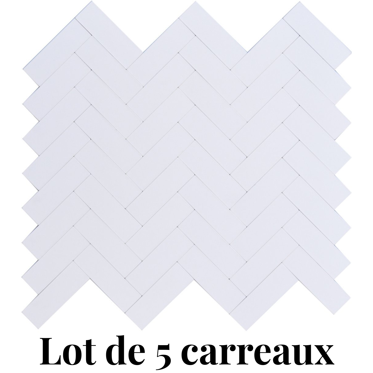 Panneaux muraux autocollants - aluminium blanc motif chevron 32 × 28,2 ...