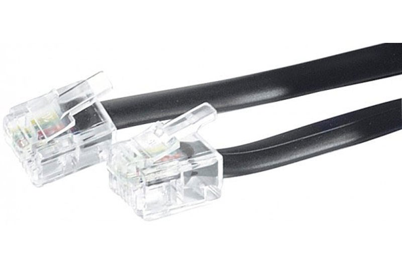 Câble téléphone rj11 2m noir CONECTICPLUS | Leroy Merlin