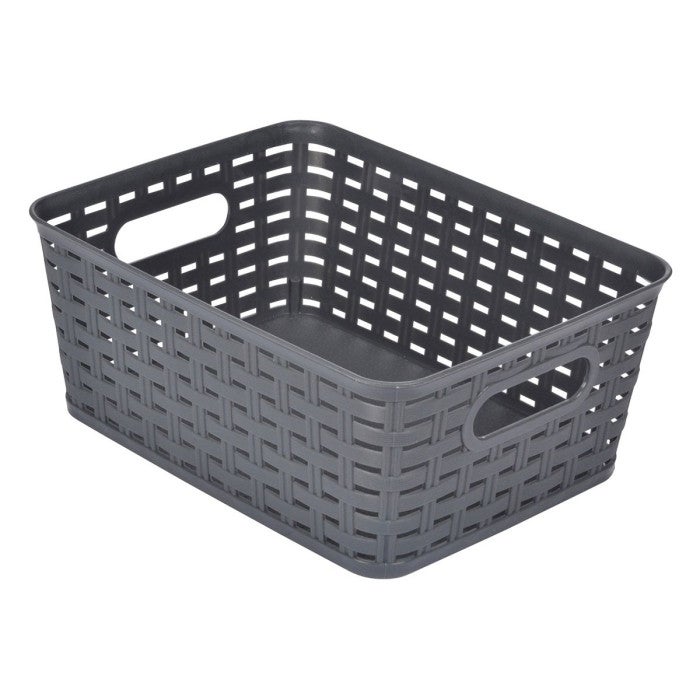 Panière à Linge "Effet Tressé" 5L Gris | Leroy Merlin