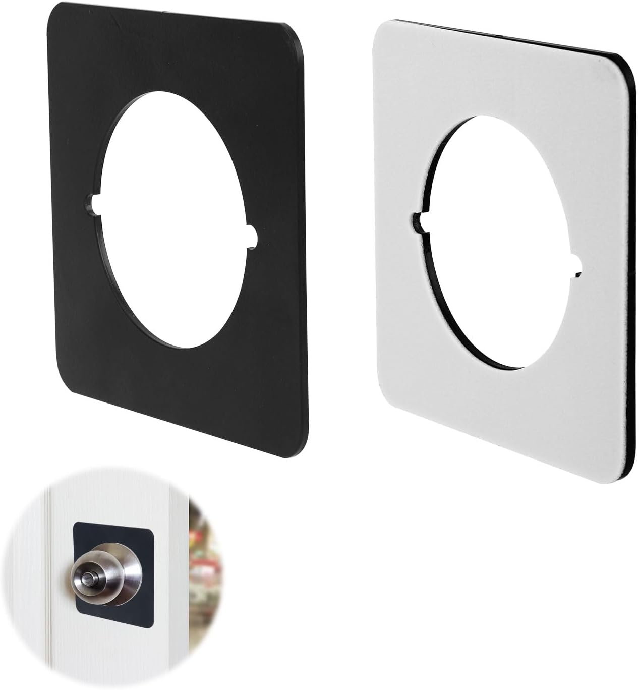 Lot de 2 Plaques de Poignée de Porte Version Carrée, Renfort de Porte ...